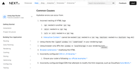 Fixing Hydration Errors in server-rendered Components | Sentry