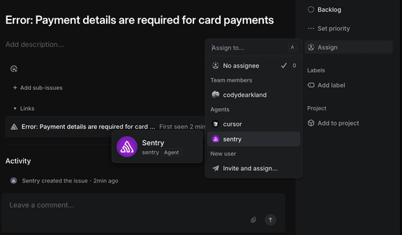 Linear Agents + Sentry Integration | Sentry