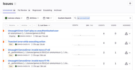 Convex + Sentry Integration | Sentry