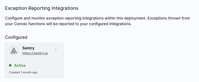 Convex + Sentry Integration | Sentry
