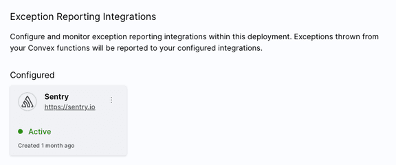 Convex + Sentry Integration | Sentry
