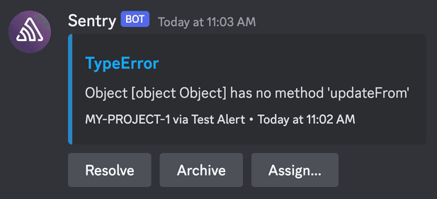 Discord + Sentry Integration | Sentry Discord + Sentry Integration | Sentry